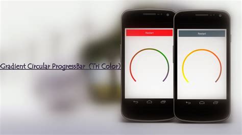 Tutorials Face Gradient Circular Progress Bar Tri Color