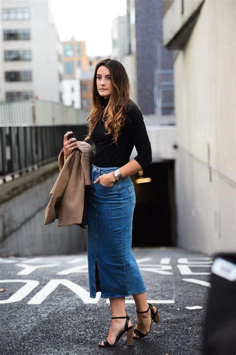Formas De Usar Faldas Denim En Invierno