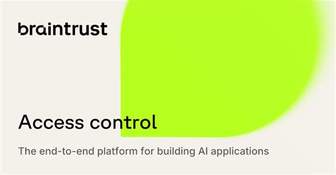 Access Control Docs Braintrust