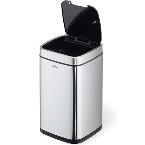 Durable Silver Motion Sensor Bin 12l Wilko