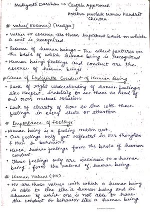 Uhv Unit Notes Uhv Universal Human Value Studocu