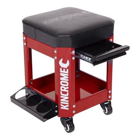 Workshop Creeper Seat 2 Drawer Devil Red Kincrome Tools Kincrome