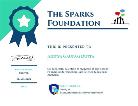 aditya gautam dutta on linkedin internship thesparksfoundation