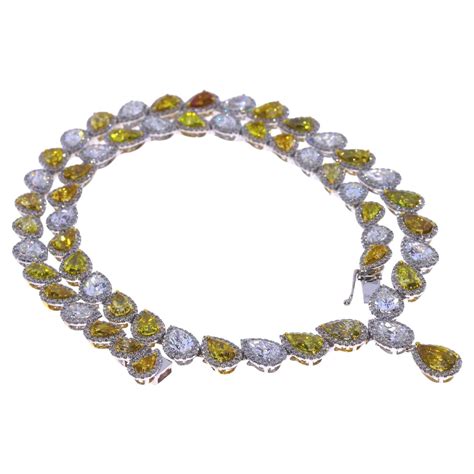 Multi Fancy Color Pear Shape Diamond Drop Pendant Necklace For Sale At