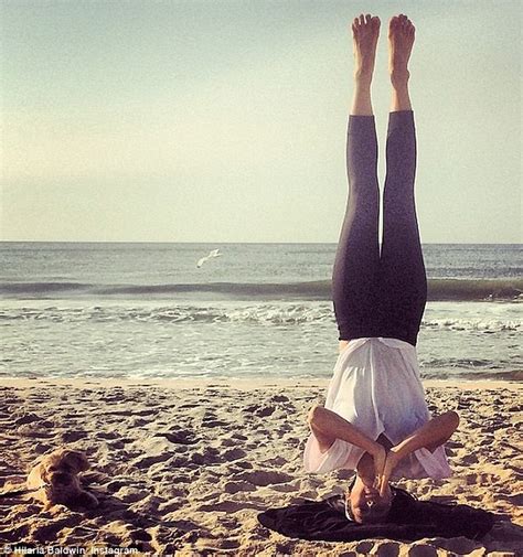 Hilaria Baldwin Performs Headstand In Bikini And Heels While Doing The