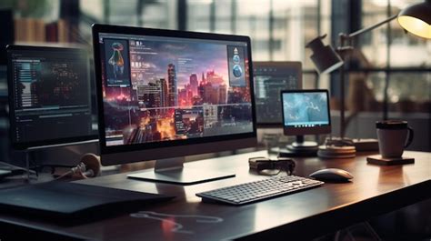 Premium Ai Image Showcase A Modern And Organized Workspace With