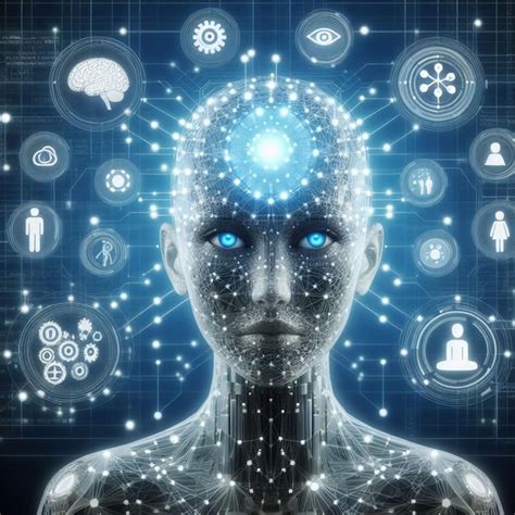 Conceito De Tecnologia E Seres Humanos Inteligência Artificial Ai Rede