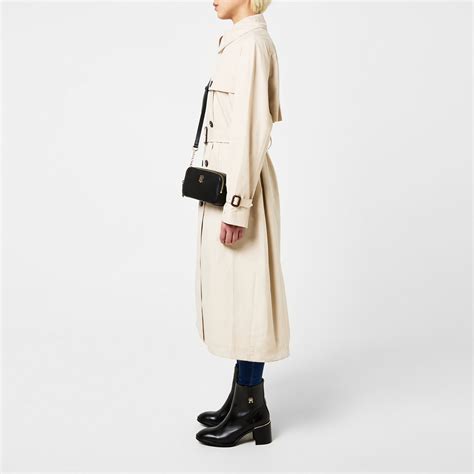 Tommy Hilfiger Peached Cotton Long Trench Coat Women Trench Coats
