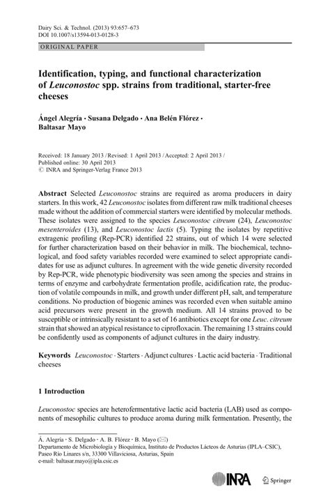 Pdf Identification Typing And Functional Characterization Of