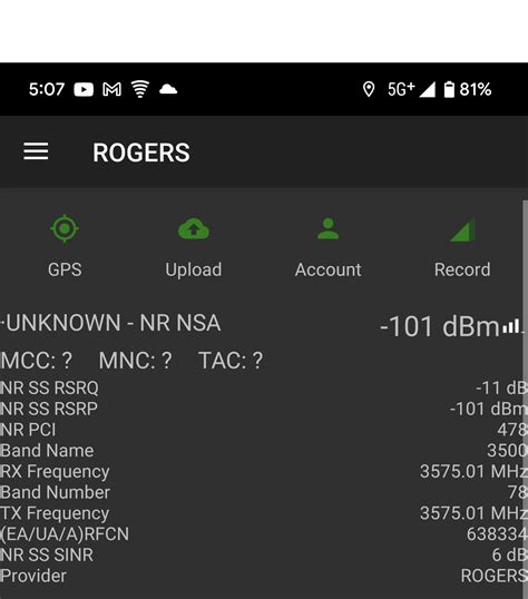 unknown enb 5g sites not being mapped r cellmapper