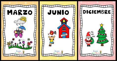 Bonitas Portadas Ilustrativas De Los Meses Del Año Actividades De