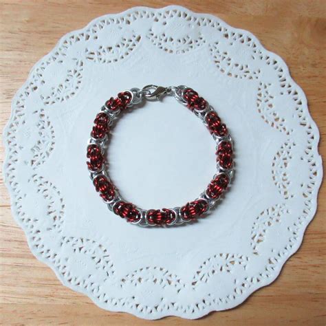 Chainmaille Byzantine Bracelet 5 Color Choices