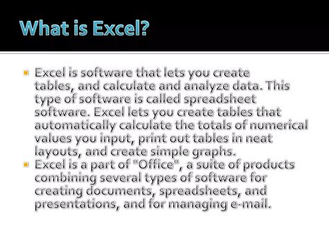 Excel Presentaion Ppt