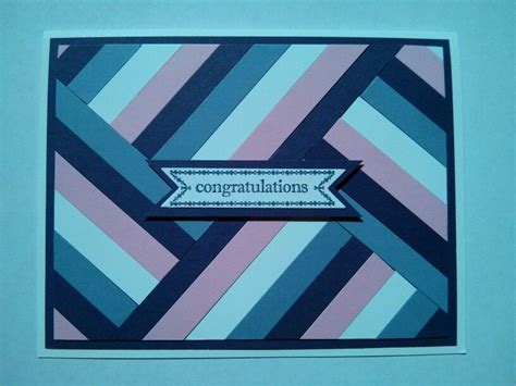 Stampin Up Herringbone Technique Congratulations Card For Jp