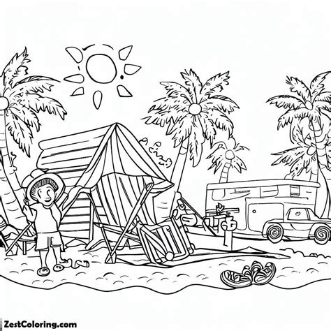Summer Camp Coloring Page