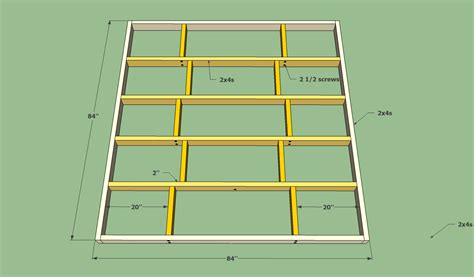 Platform Bed Frame Howtospecialist How To Build Step By Step Diy Plans