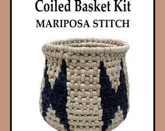 Coiled Basket Kit For Beginners Basket Weaving Kit Traditional Craft