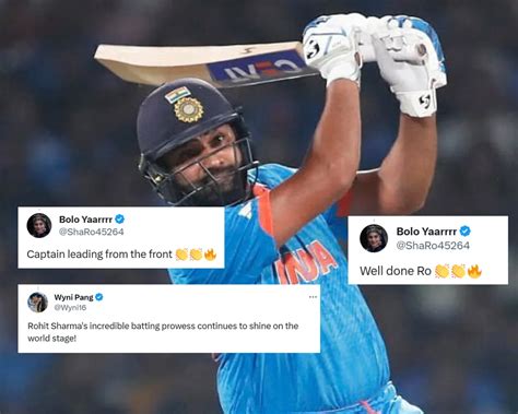 Man For Big Stages Fans React As Rohit Sharma Becomes Highest Run Scorer In ODI World Cup Chases