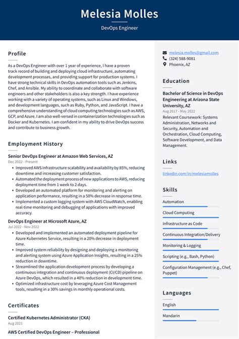 Apple Devops Engineer Resume Examples Resumecat