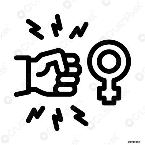 Hit Female Sex Icon Vector Outline Illustration Stock Vector 3839902