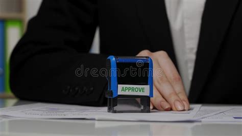 Close Up Shot Of Person Visa Application Document Shot Of Female