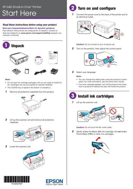 Epson Epson Expression Premium Xp 640 Small In One® Printer Start