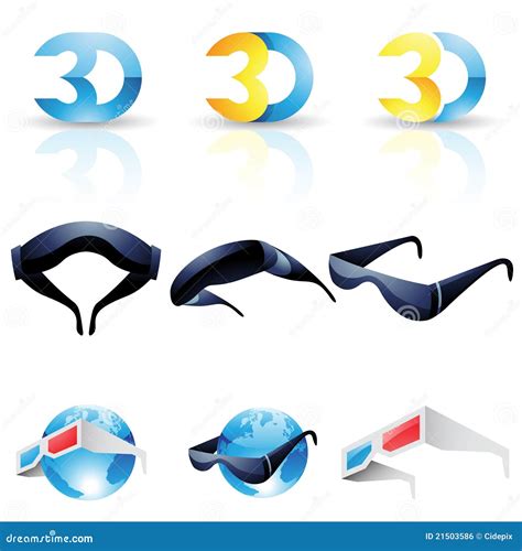 3d Stereoscopic Glasses Stock Vector Illustration Of Film 21503586
