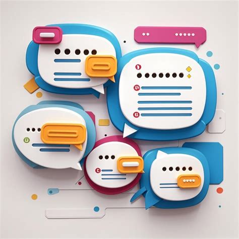 Premium Photo Chat Messages Left Side In White Background