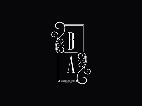 Initials Ba Logo Image Luxury Ba Ab Letter Logo Design 14052728 Vector
