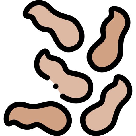 Peanut Detailed Rounded Lineal Color Icon