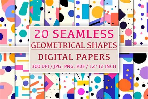 20 Seamless Soft Geometric Patterns Graphic By Nordicdesign · Creative