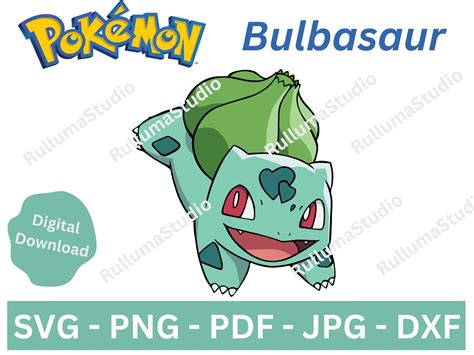 Bulbasaur Svg Digital Download Etsy