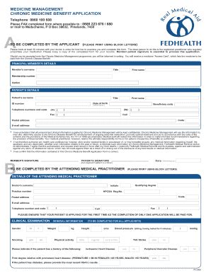 Fillable Online Abb Homebiz Co MEDICINE MANAGEMENT CHRONIC MEDICINE