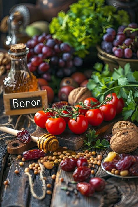 Products Contain Boron On The Table Selective Focus Stock Image