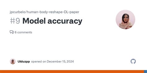 Model Accuracy · Issue 9 · Jpcurbelohuman Body Reshape Dl Paper · Github