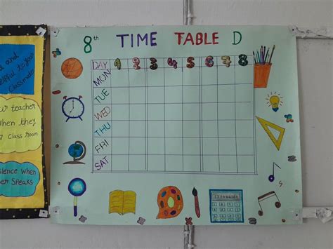 8th Time Table Chart For Class D