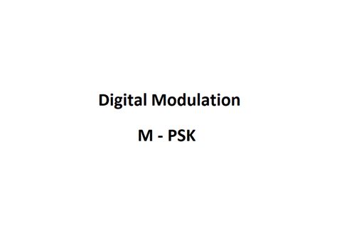 Digital Modulation M Psk Thinkrf Support