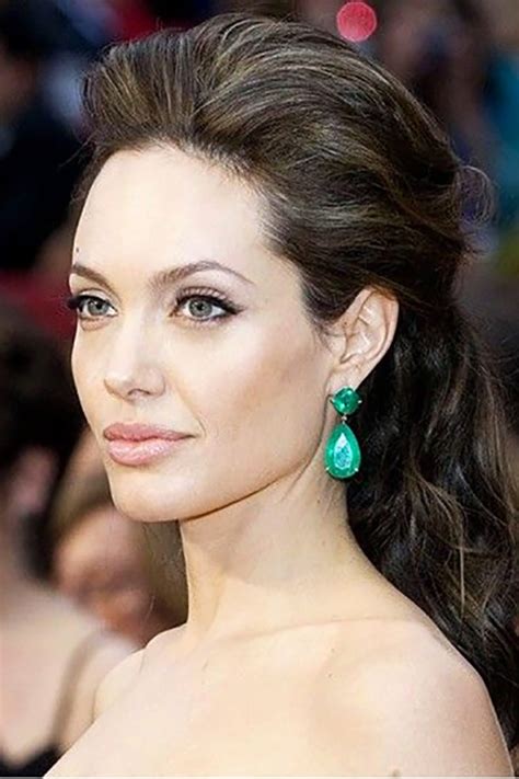 Angelina Jolies Green Earrings For Less