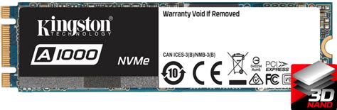 SSD диск Kingston A1000 480GB NVMe M.2 2280 PCIe 3.0 3D NAND TLC ...