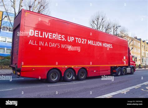 London UK 24th January 2024 A Royal Mail Truck In Central London As