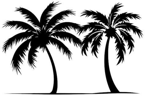 Premium Vector Palm Trees Silhouette Vector Set