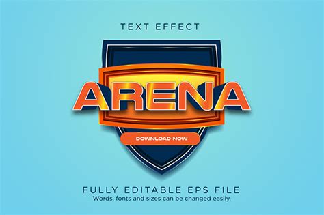 Arena Games Ui Button Text Effect Font Graphic By Juliomesak Creative