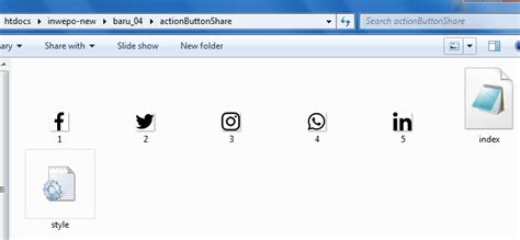 cara membuat action button share dengan javascript inwepo