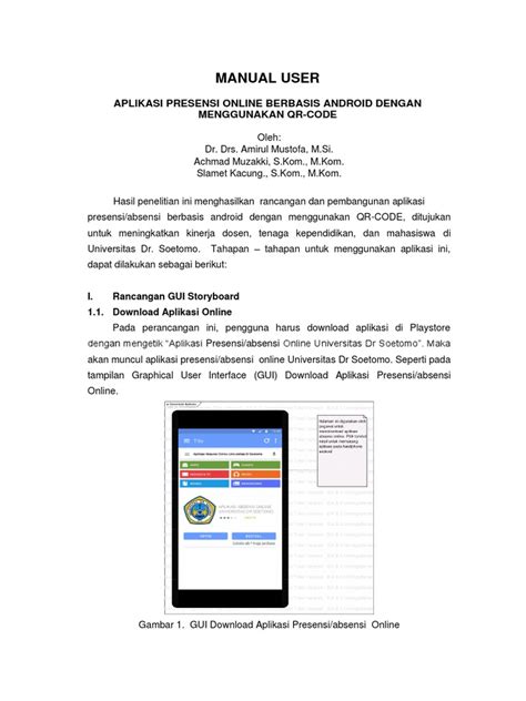 Manual User Aplikasi Absensi Menggunakan Qrcode Pdf