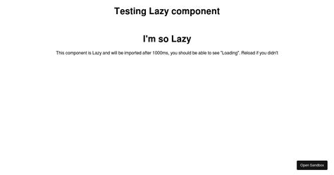 React Lazy Component Codesandbox