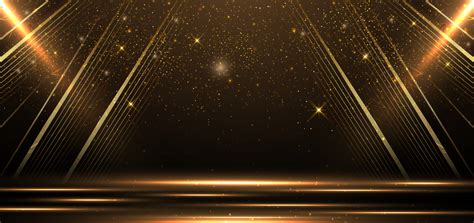 Elegant Golden Scene Diagonal Glowing With Lighting Effect Sparkle On