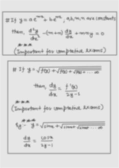 SOLUTION Differentiation Formulas For JEE And NEET Studypool