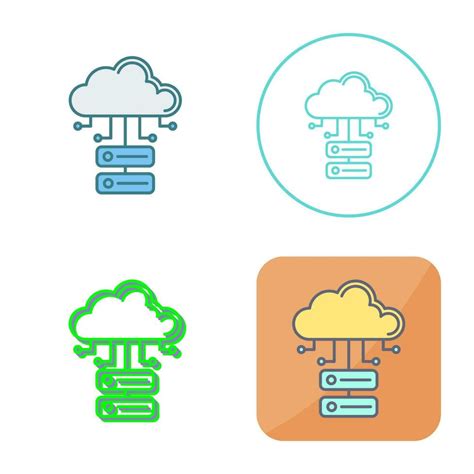 Cloud Database Vector Icon 34576312 Vector Art At Vecteezy