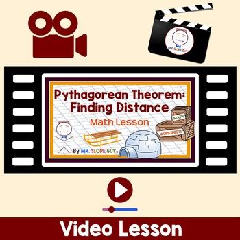 Pythagorean Theorem Distance Between Two Points Worksheet By Mr Slope Guy