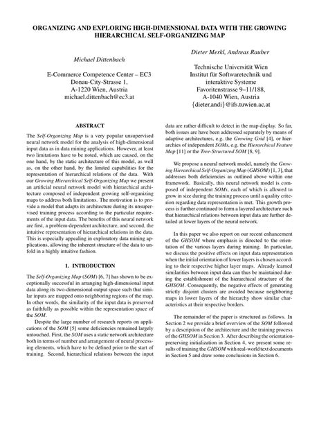 pdf organizing and exploring high dimensional data with the growing